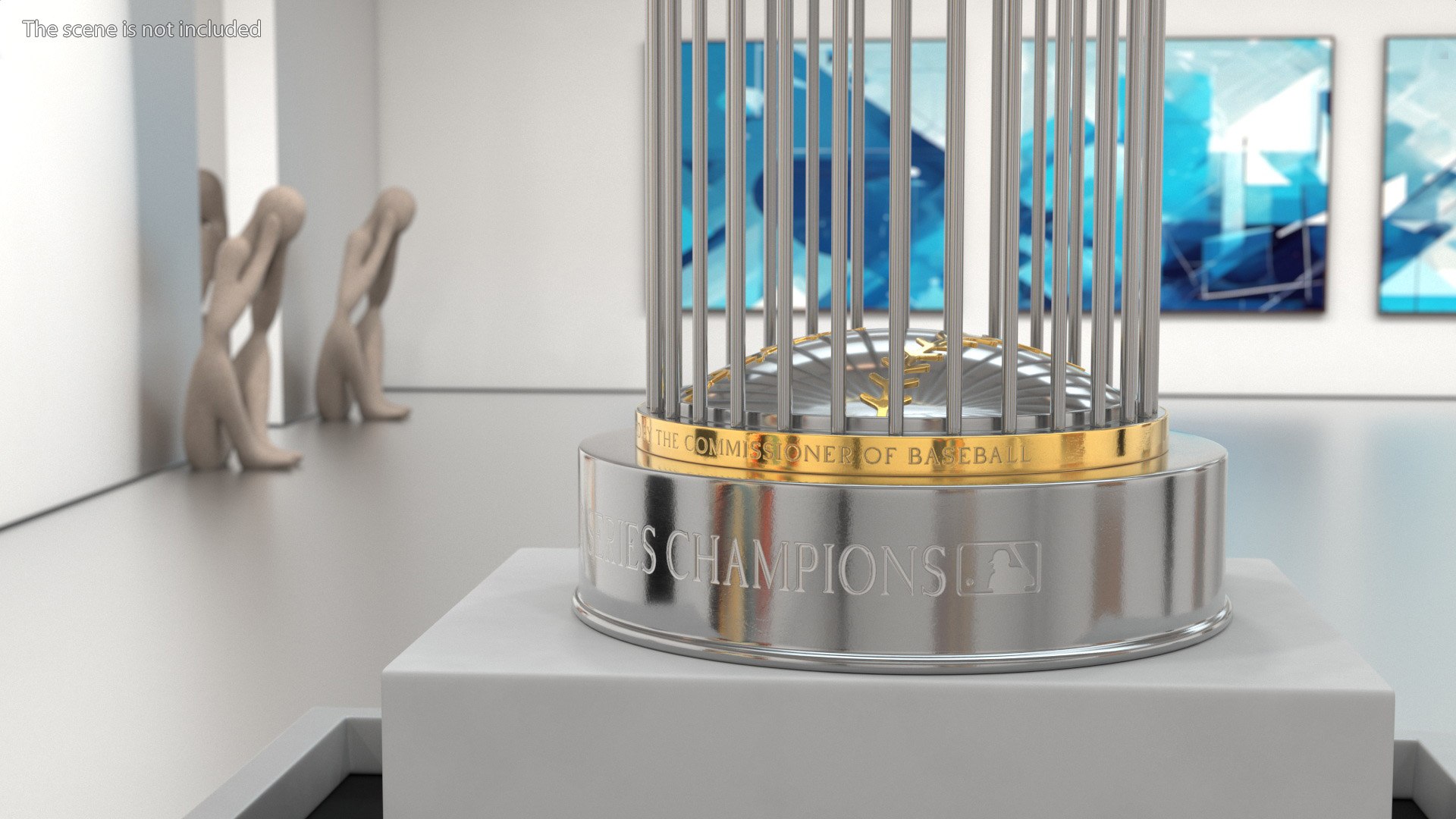 Baseball World Series Trophy In Glass Display Model - TurboSquid 2367758