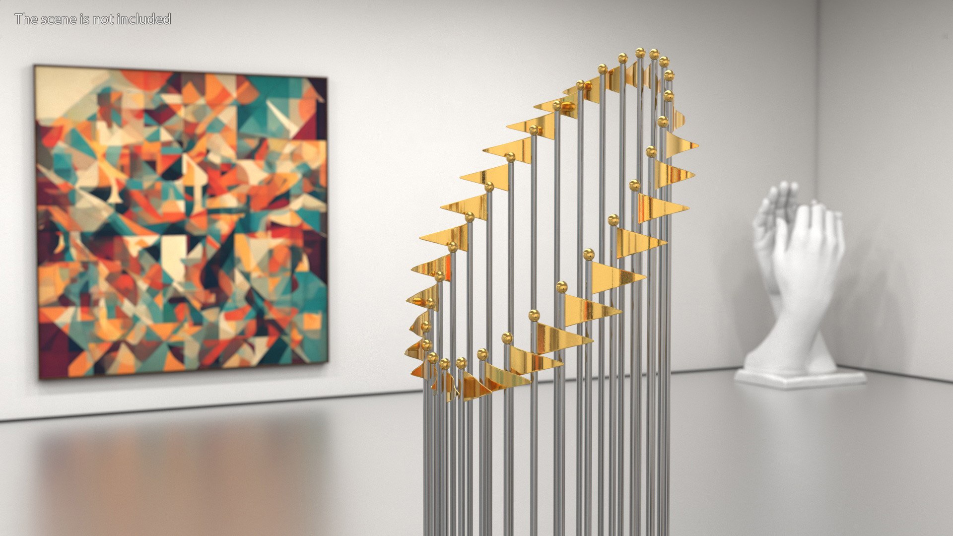 Baseball World Series Trophy In Glass Display Model - TurboSquid 2367758