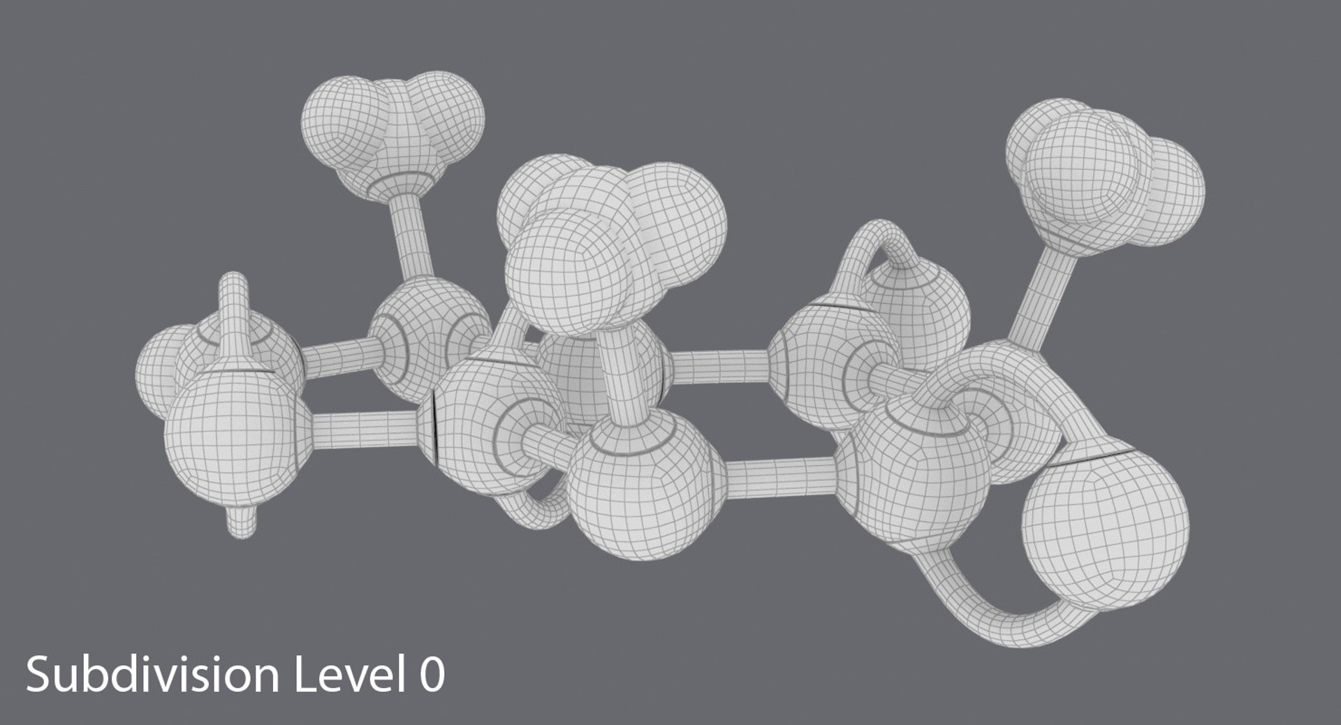 3d Model Caffeine Molecule
