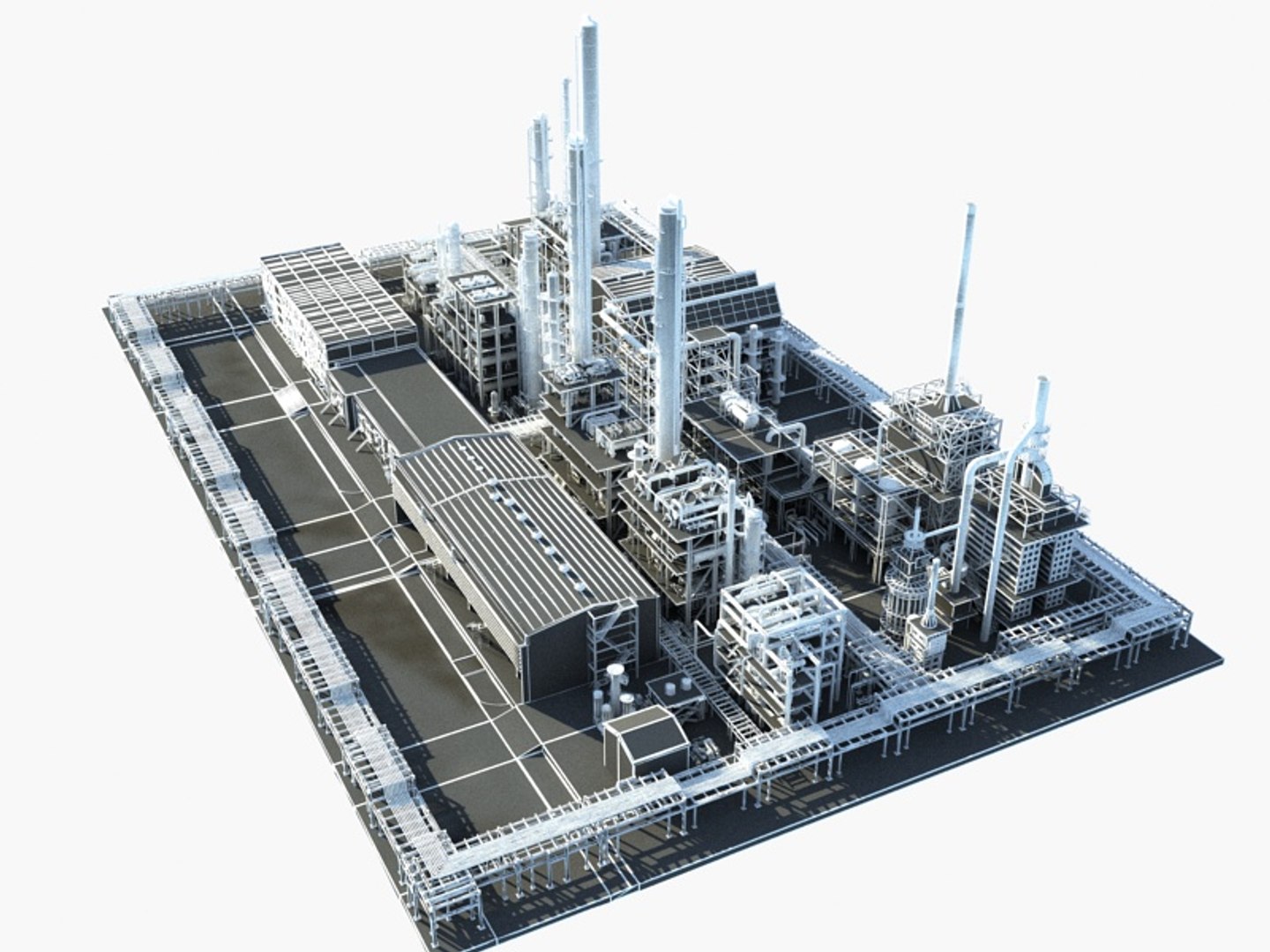 Refinery 3D Model - TurboSquid 1531407