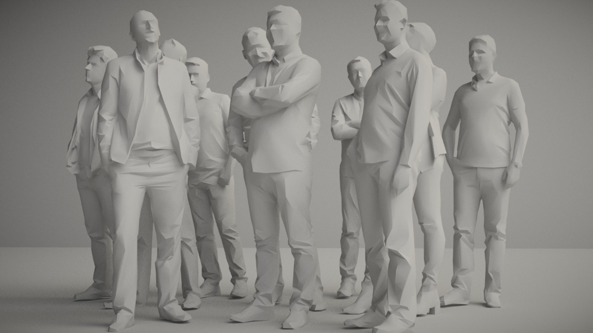 10 People Crowds 3D Model - TurboSquid 1368374