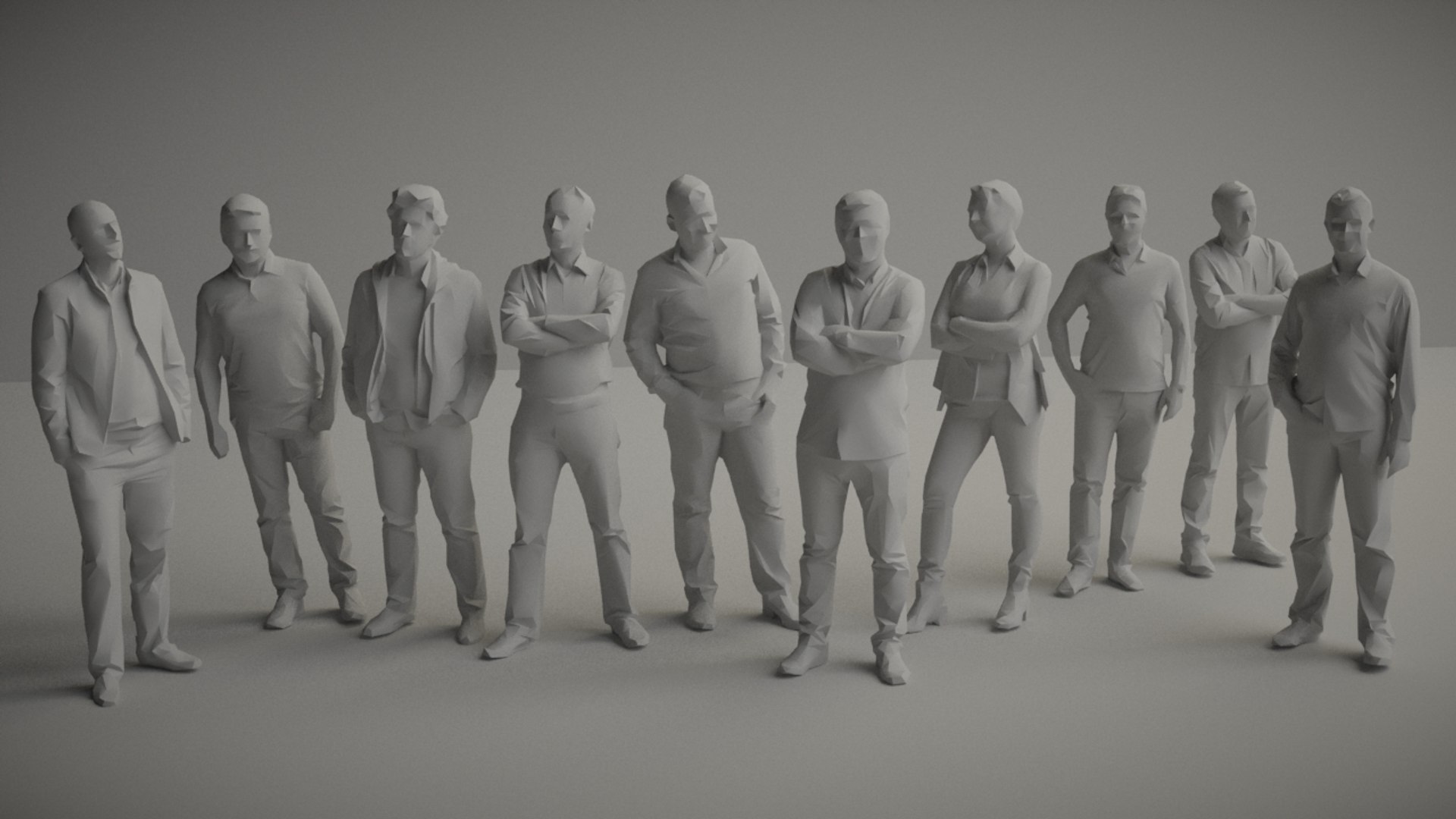 10 People Crowds 3D Model - TurboSquid 1368374