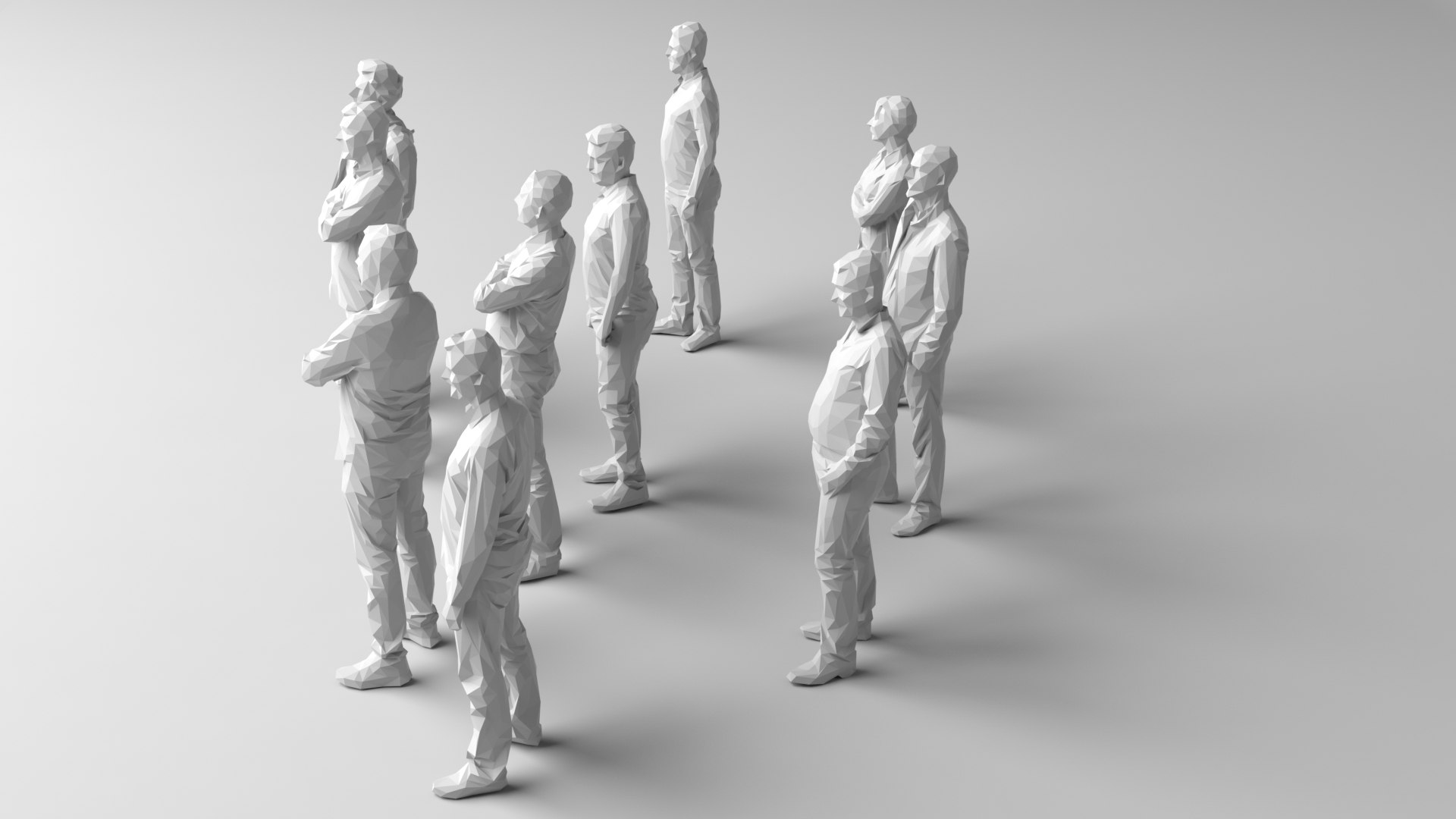 10 People Crowds 3D Model - TurboSquid 1368374