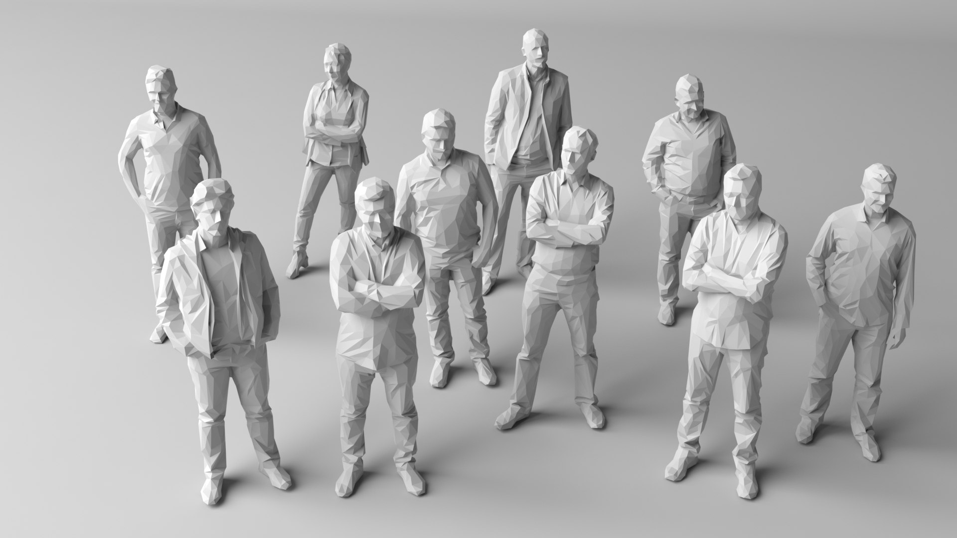 10 People Crowds 3D Model - TurboSquid 1368374