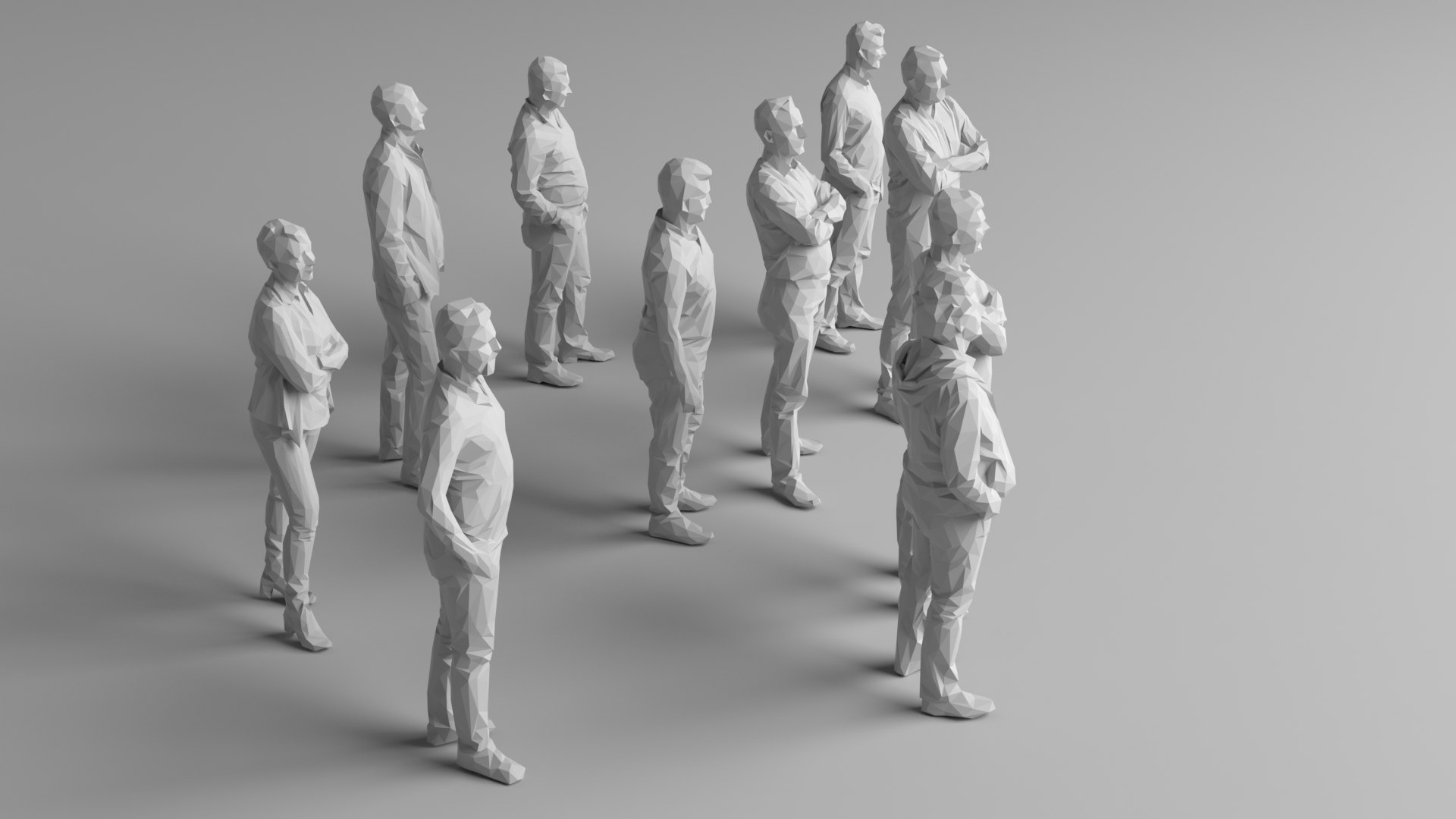 10 People Crowds 3D Model - TurboSquid 1368374