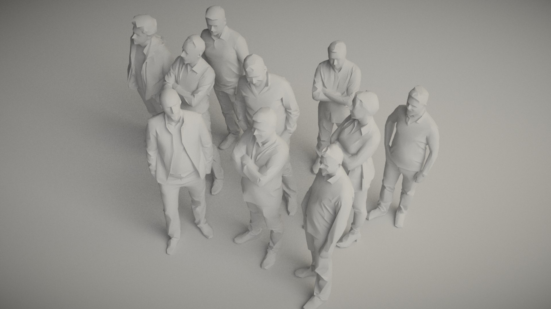 10 People Crowds 3D Model - TurboSquid 1368374