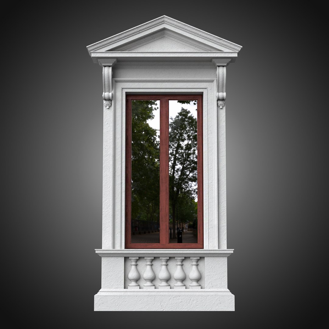 3D Classical Window Frame Pedestal - TurboSquid 1593218
