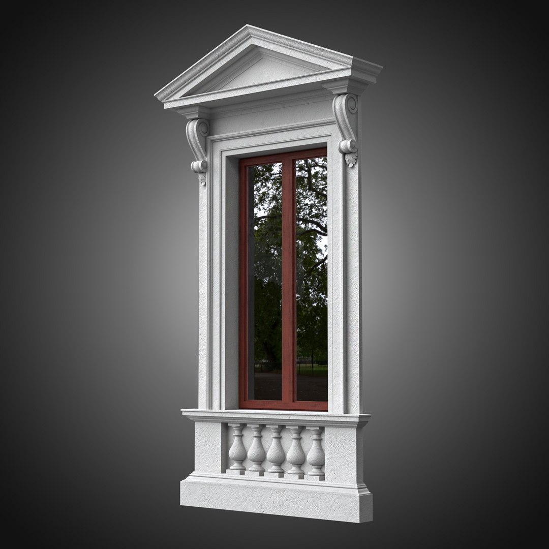 3D Classical Window Frame Pedestal - TurboSquid 1593218