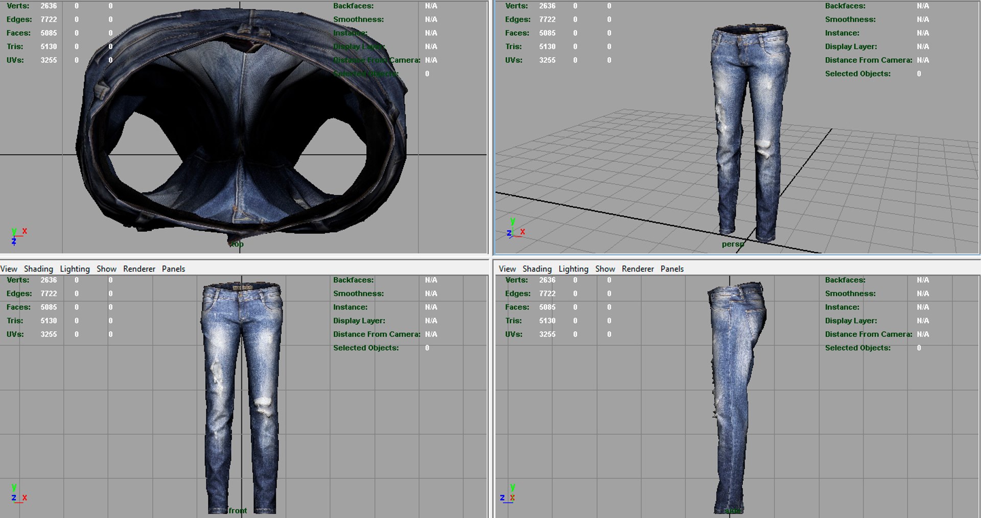3D Ripped Jeans - TurboSquid 1340906