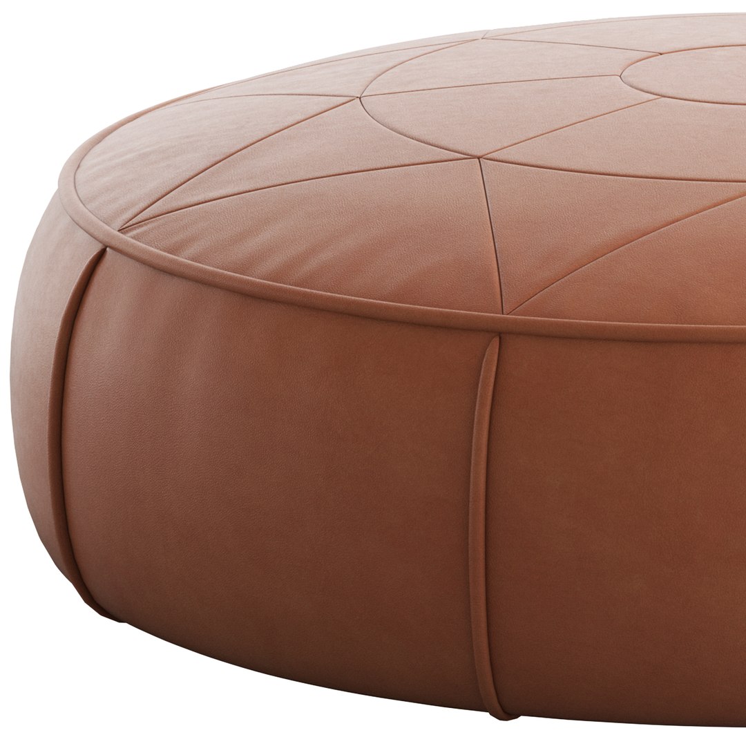 Globewest Bogart Compass Ottoman 3D Model - TurboSquid 2184304