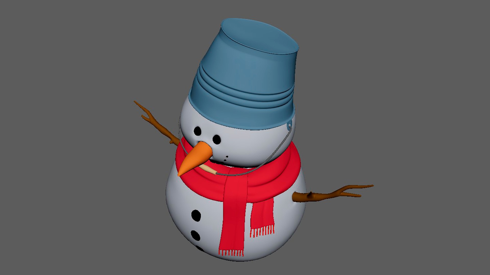 3D SNOWMAN model - TurboSquid 2141390
