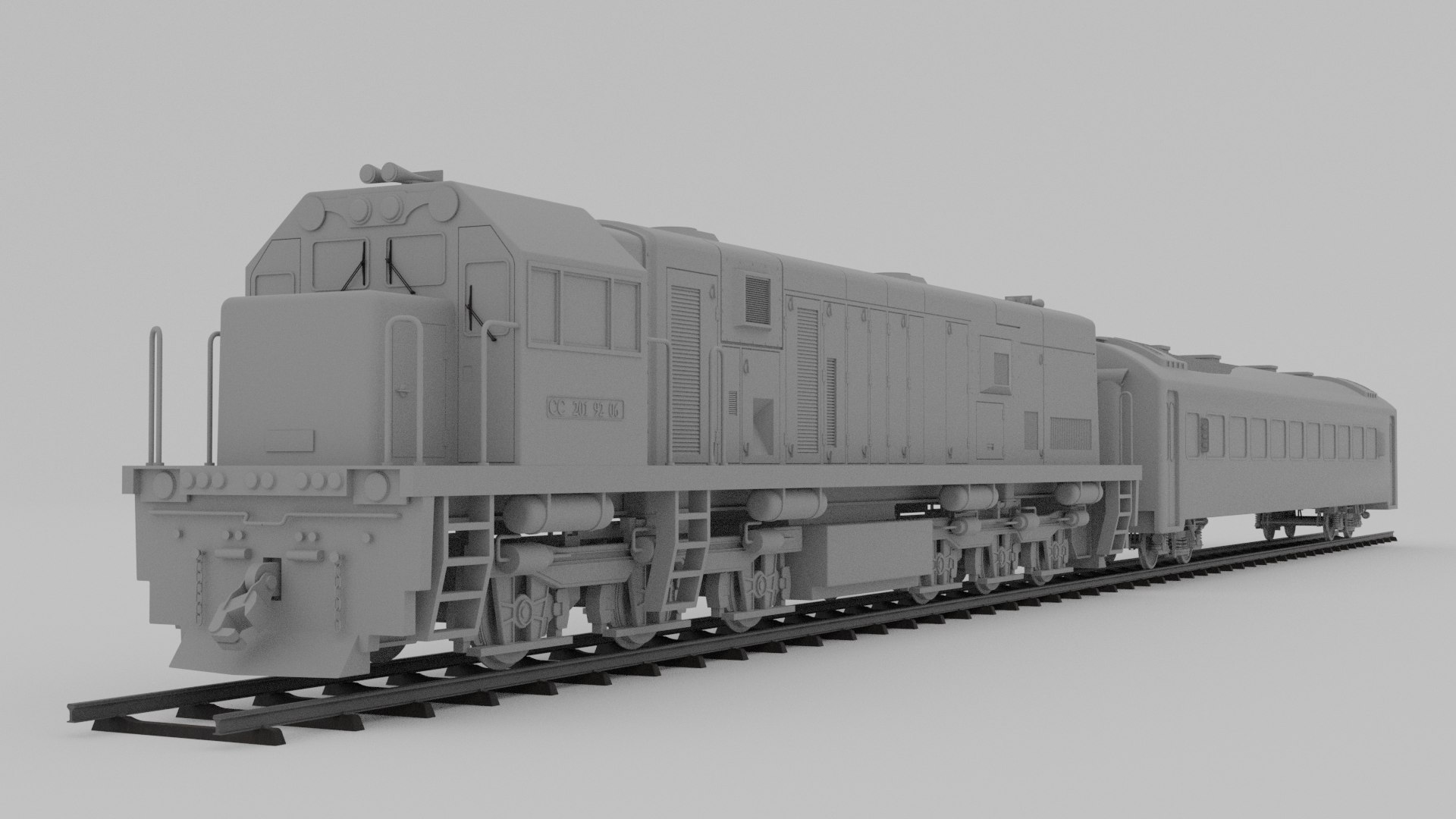 3D Locomotive CC 201 Low-poly 3D Model - TurboSquid 1878147