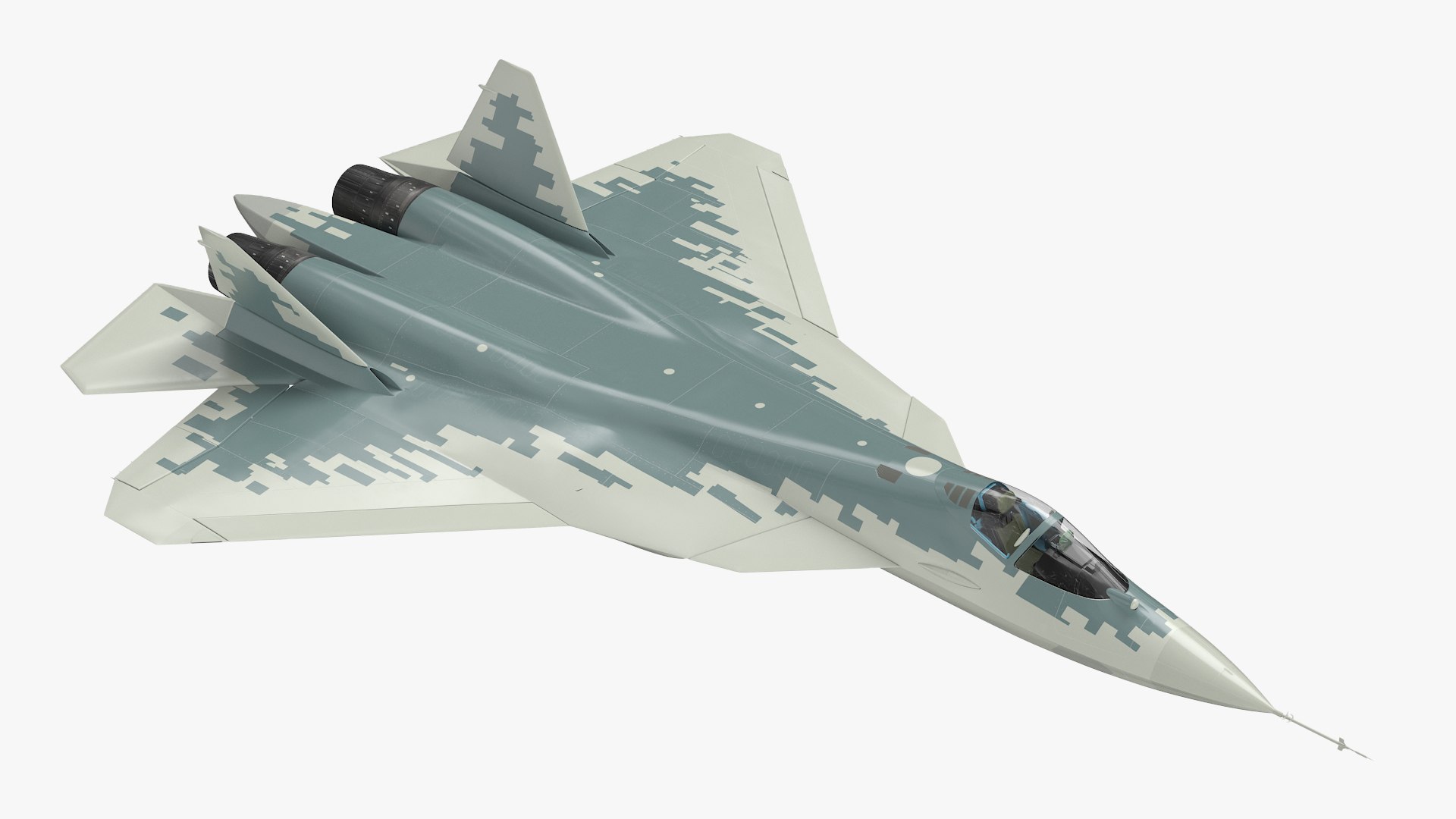 Su 57 Aircraft Fifth Gen Fighter In Flight Simplified 3D - TurboSquid ...