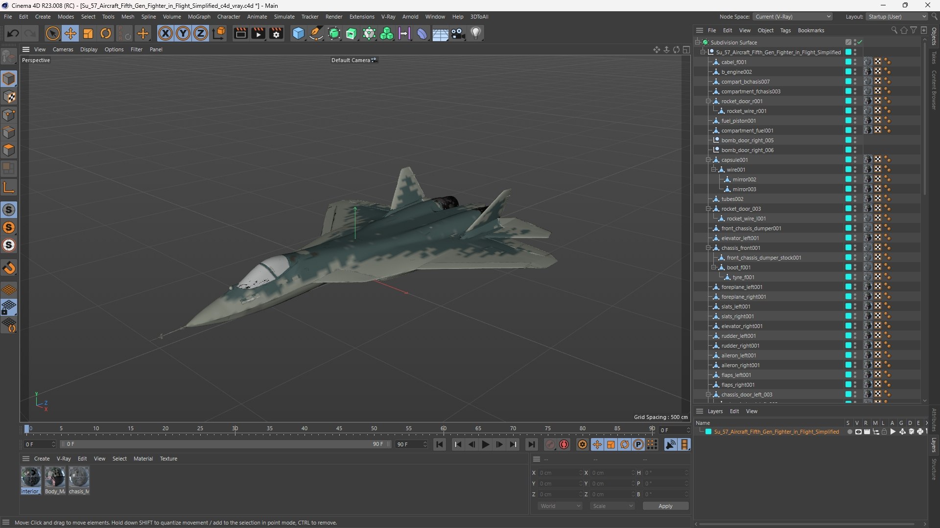 Su 57 Aircraft Fifth Gen Fighter In Flight Simplified 3D - TurboSquid ...