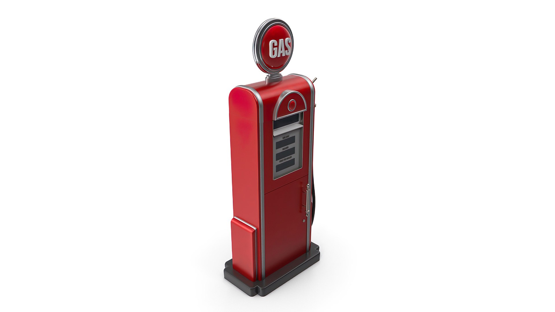 Retro Red Gas Pump Model - TurboSquid 2053980