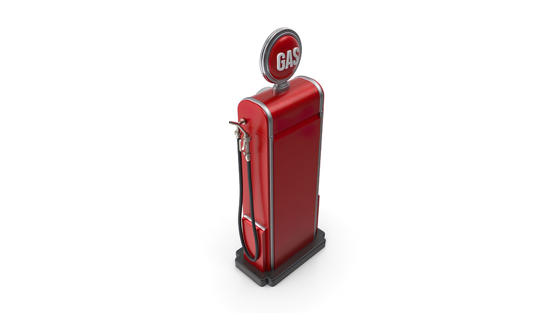 Retro Red Gas Pump Model - TurboSquid 2053980