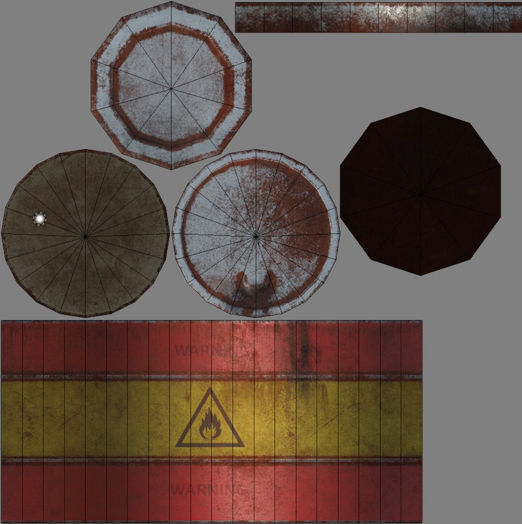 3D oil barrel model - TurboSquid 1384705