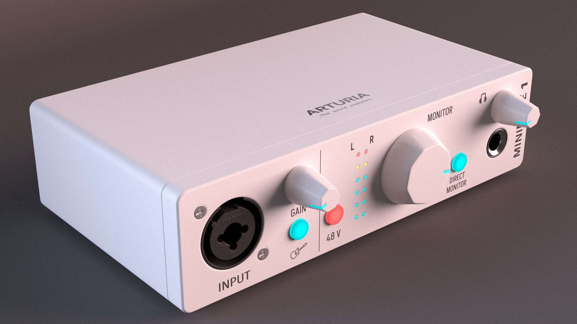 Compact Audio USB Interface Arturia MiniFuse 1 White 3D Model ...