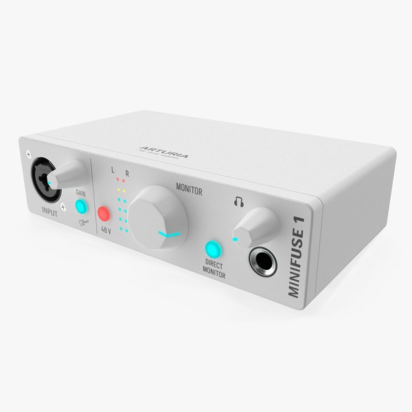 Kompakte Audio-USB-Schnittstelle Arturia MiniFuse 1 Weiß 3D-Modell ...