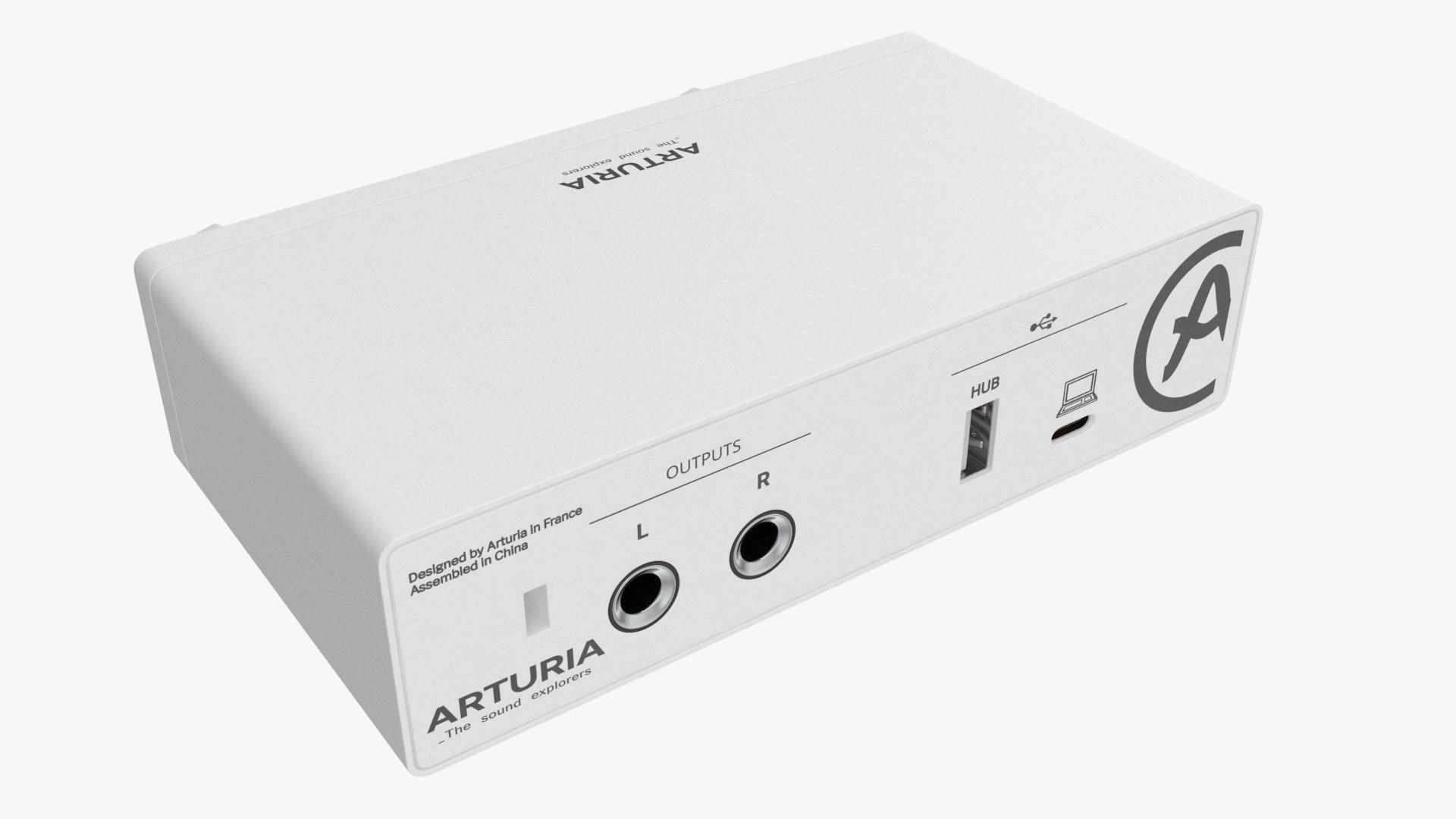 Compact Audio USB Interface Arturia MiniFuse 1 White 3D Model ...