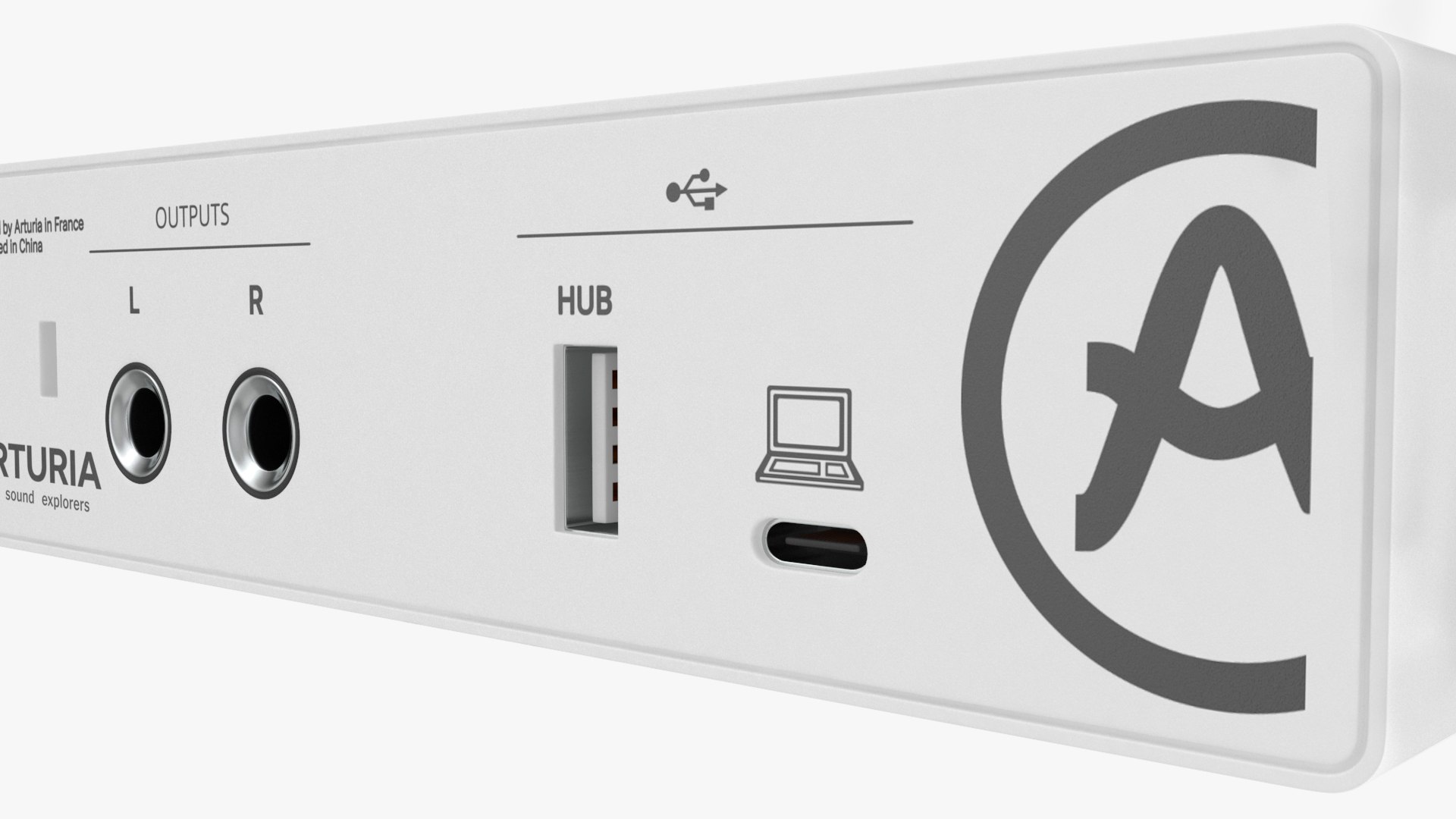 Compact Audio USB Interface Arturia MiniFuse 1 White 3D Model ...