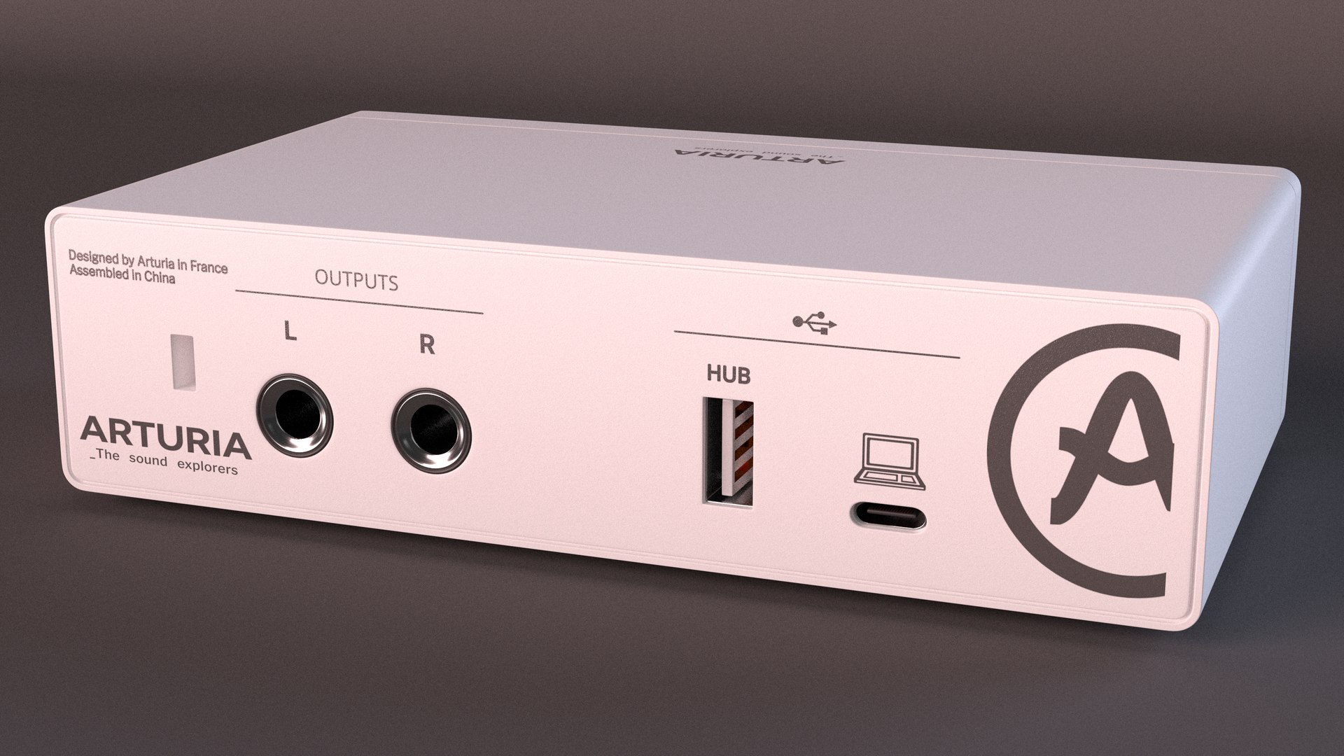 Compact Audio USB Interface Arturia MiniFuse 1 White 3D Model ...