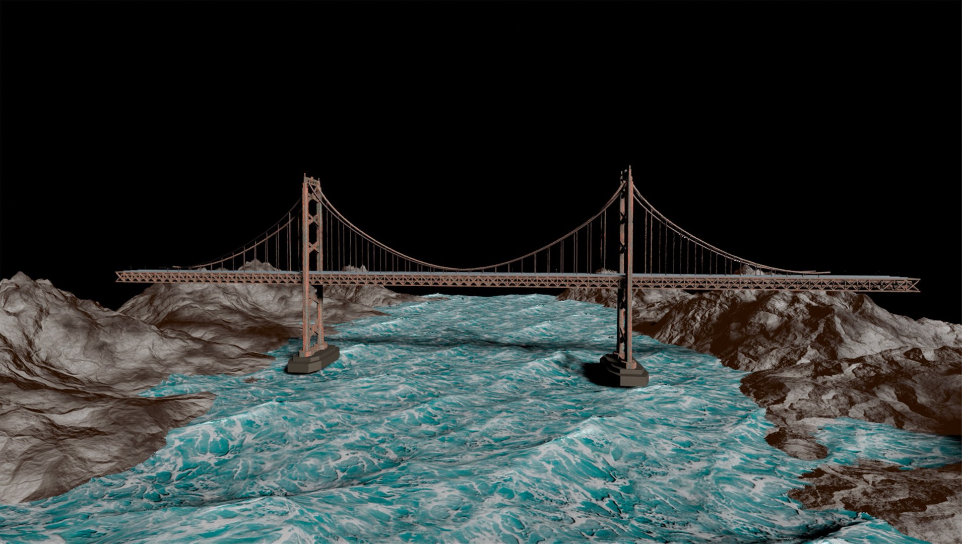 SUSPENSION BRIDGE 3D - TurboSquid 2241296