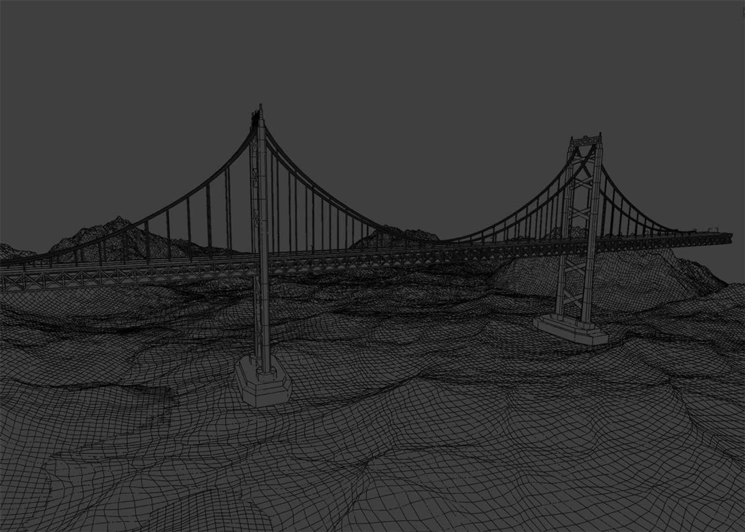 SUSPENSION BRIDGE 3D - TurboSquid 2241296