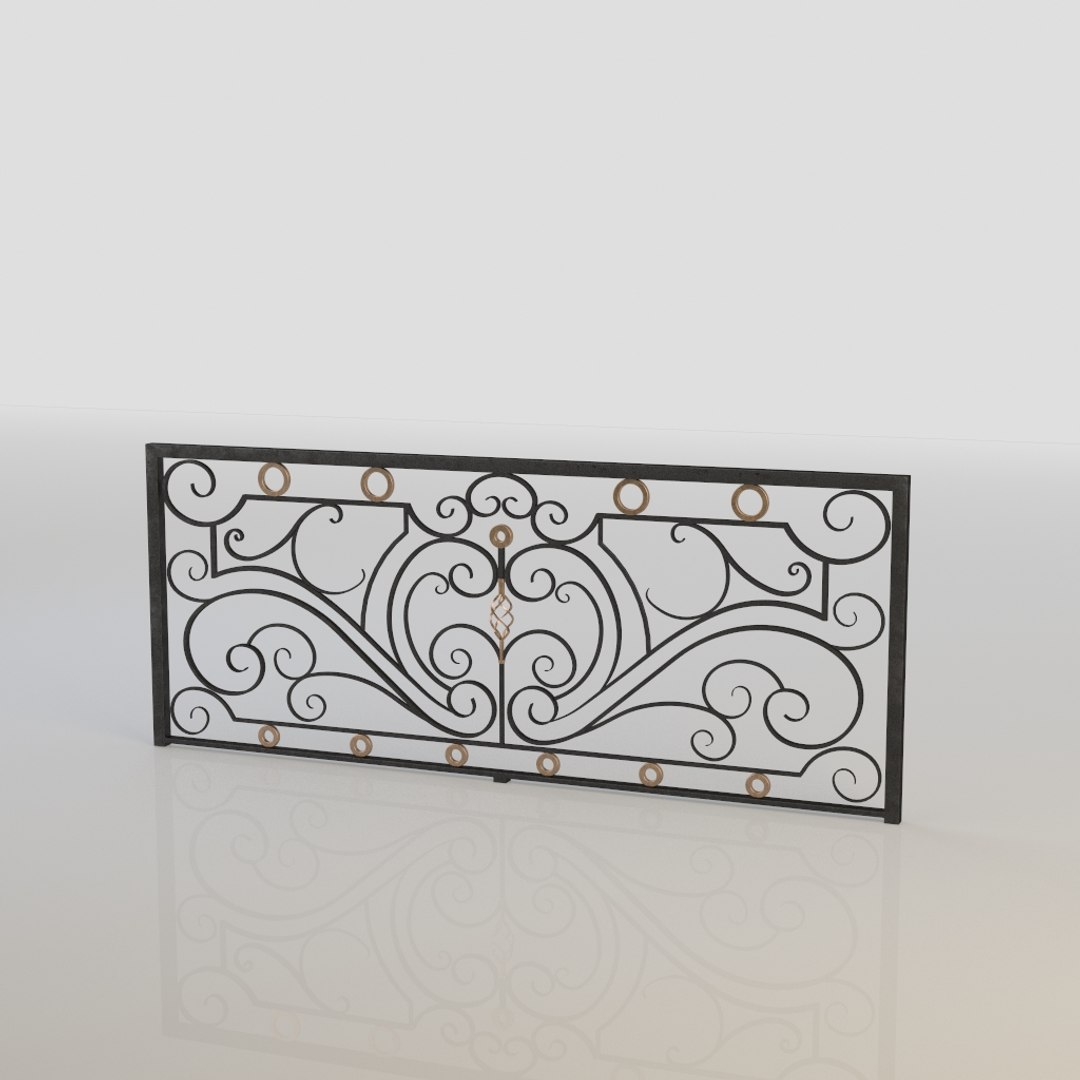 3d Iron Fence Model