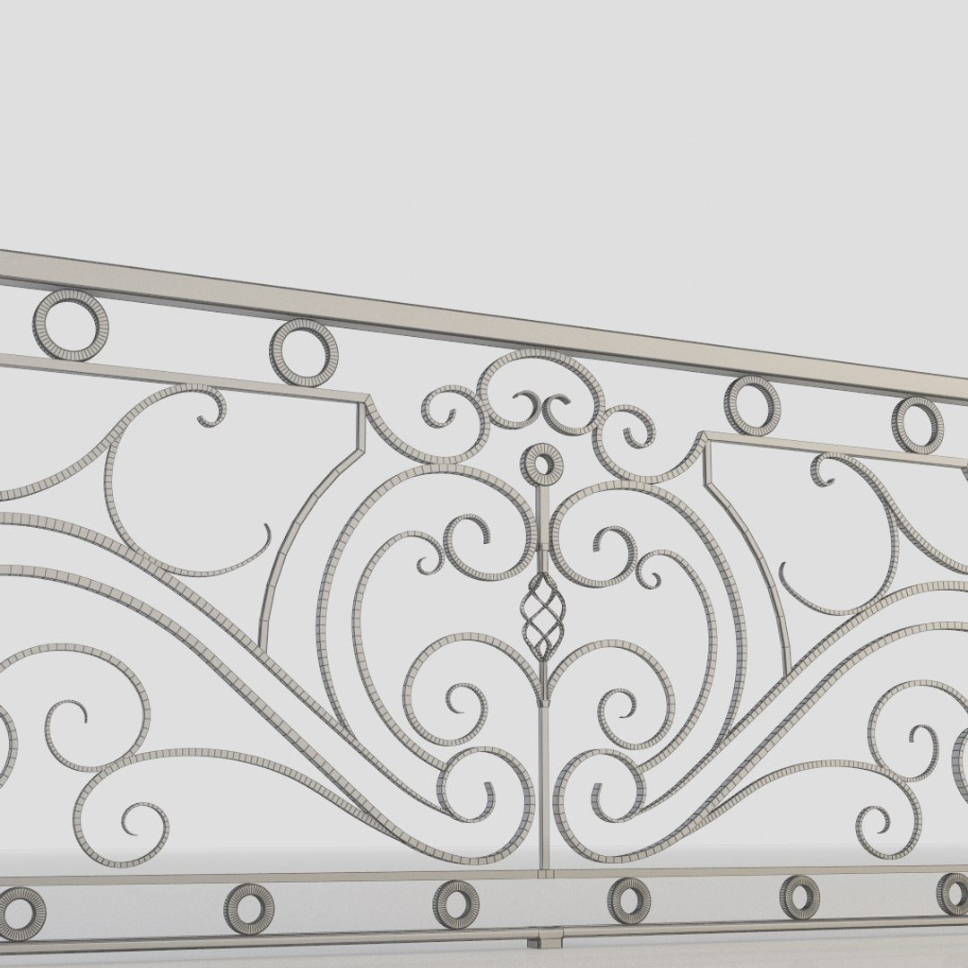 3d Iron Fence Model