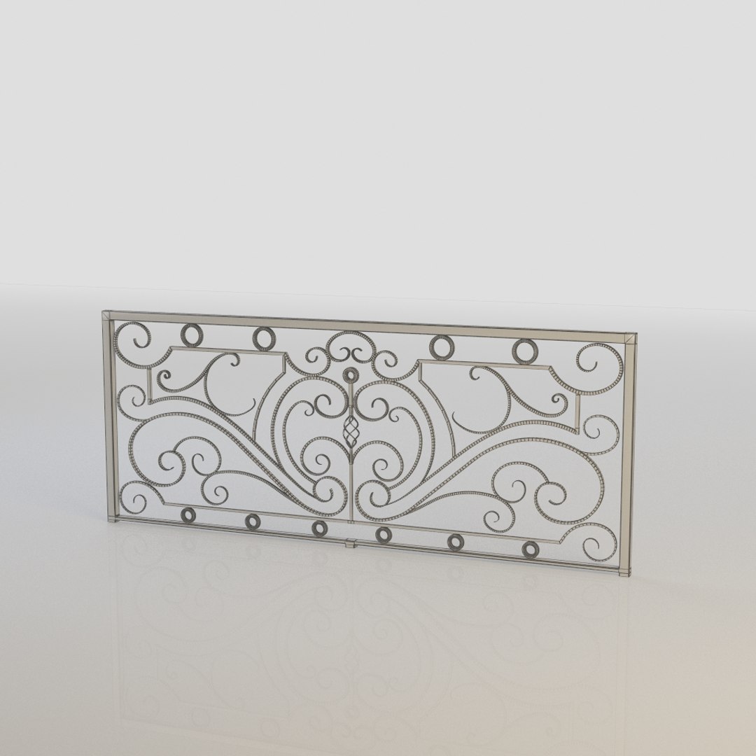 3d Iron Fence Model