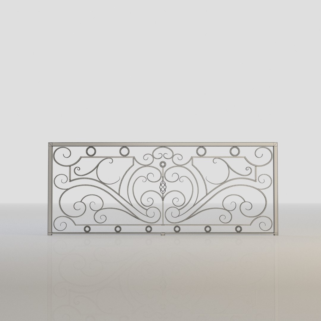 3d Iron Fence Model
