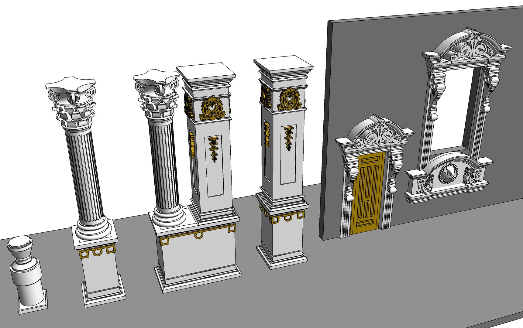 Classical House Revit Family Parameter 3D Model - TurboSquid 2298085