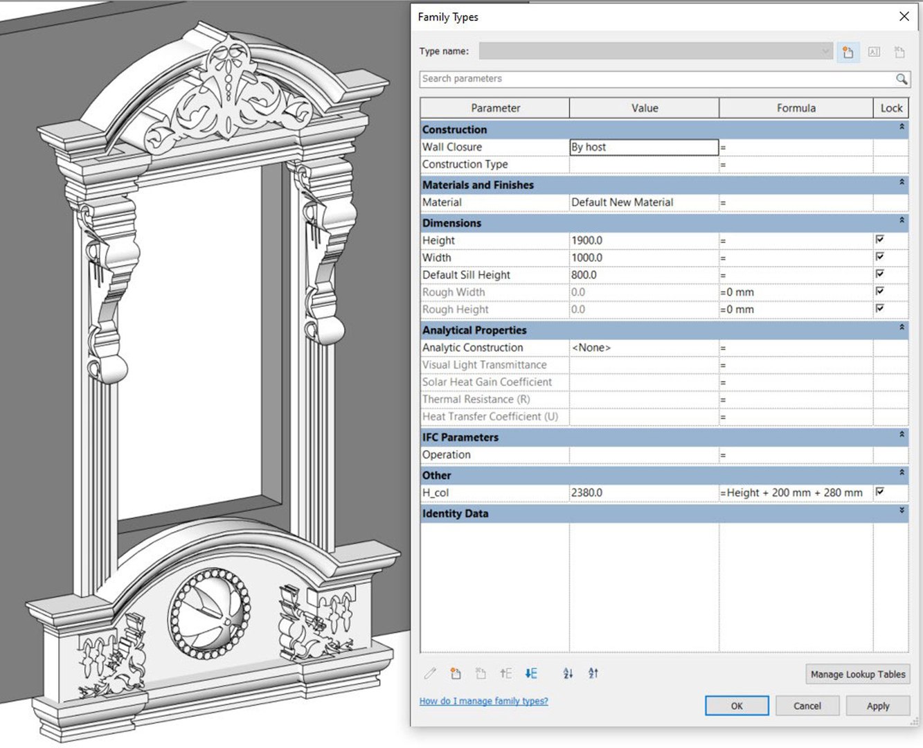 Classical House Revit Family Parameter 3D Model - TurboSquid 2298085