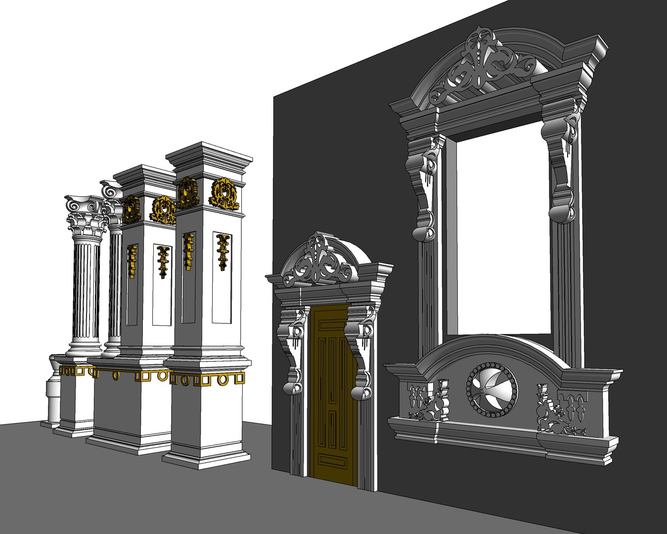 Classical House Revit Family Parameter - TurboSquid 2298085