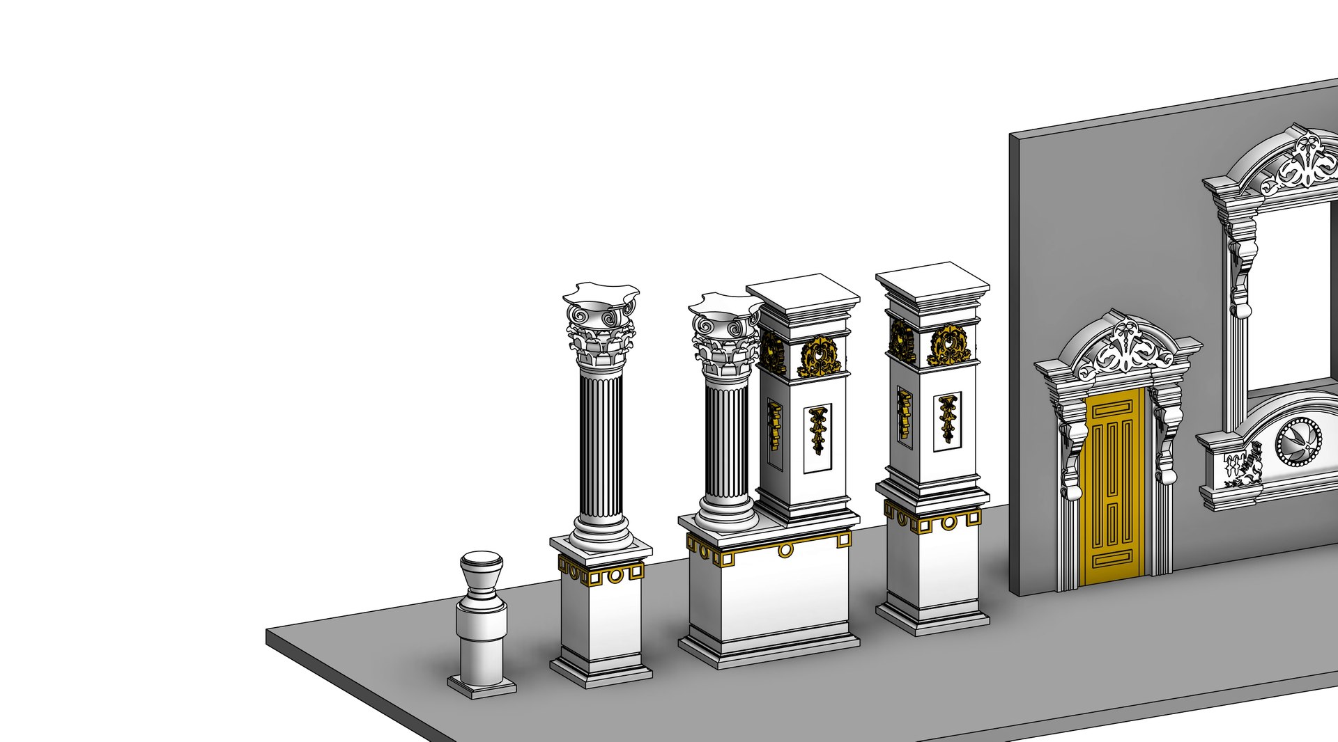 Classical House Revit Family Parameter 3D Model - TurboSquid 2298085
