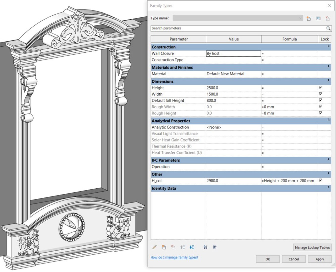 Classical House Revit Family Parameter 3D Model - TurboSquid 2298085