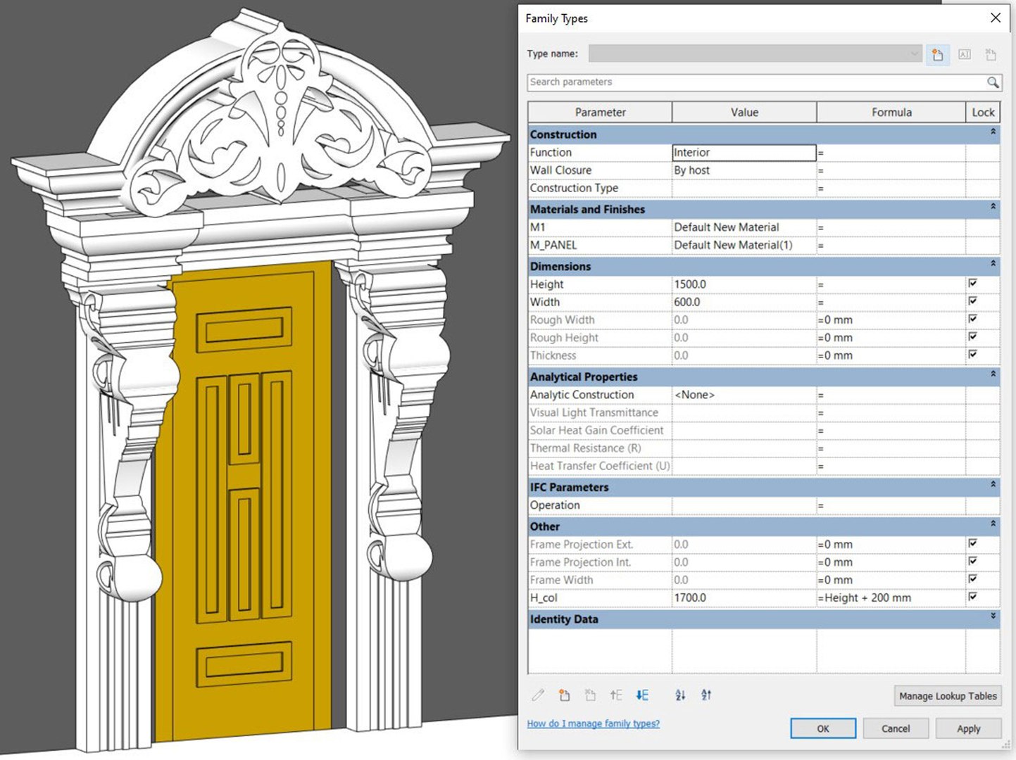 Classical House Revit Family Parameter 3D Model - TurboSquid 2298085