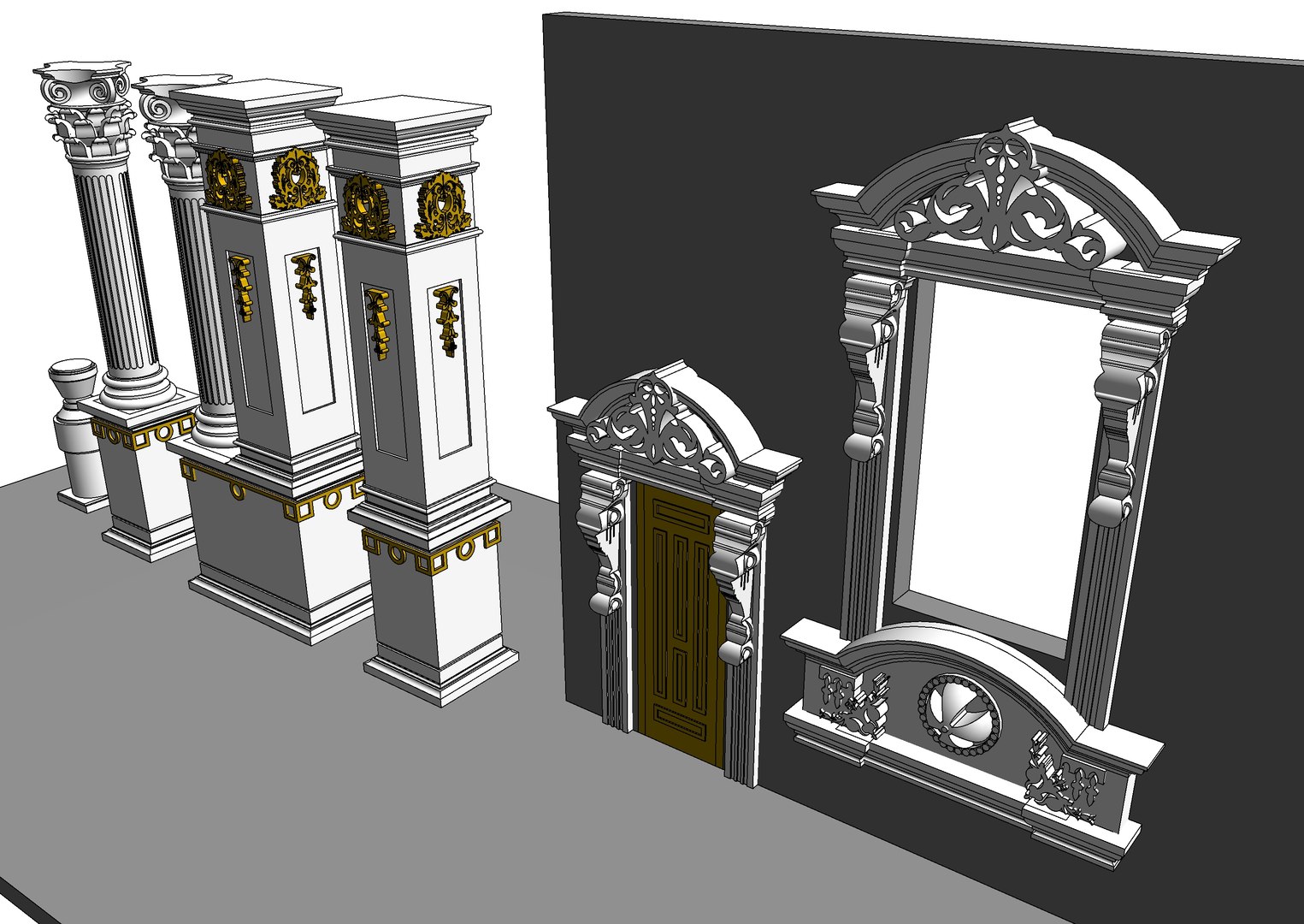 Classical House Revit Family Parameter 3D Model - TurboSquid 2298085