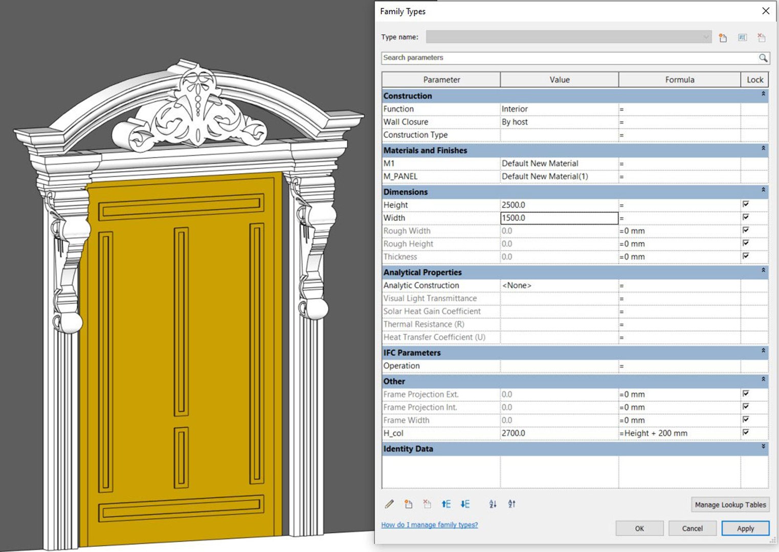 Classical House Revit Family Parameter 3D Model - TurboSquid 2298085