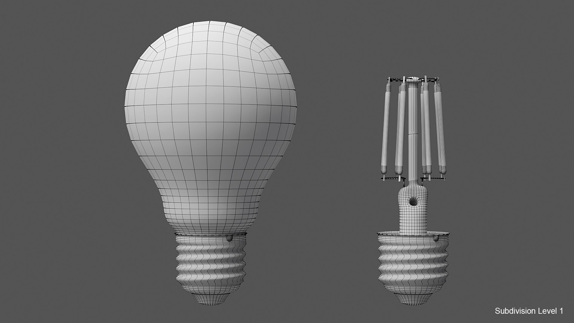 3d Led Filament Bulb Lights Model