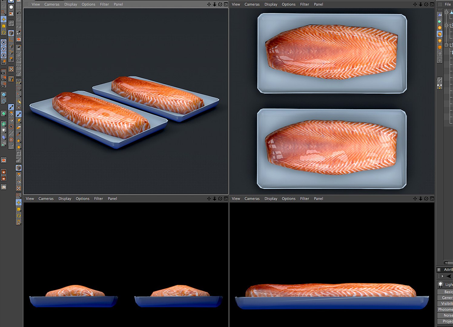 Salmon Food 3D Model - TurboSquid 1386820