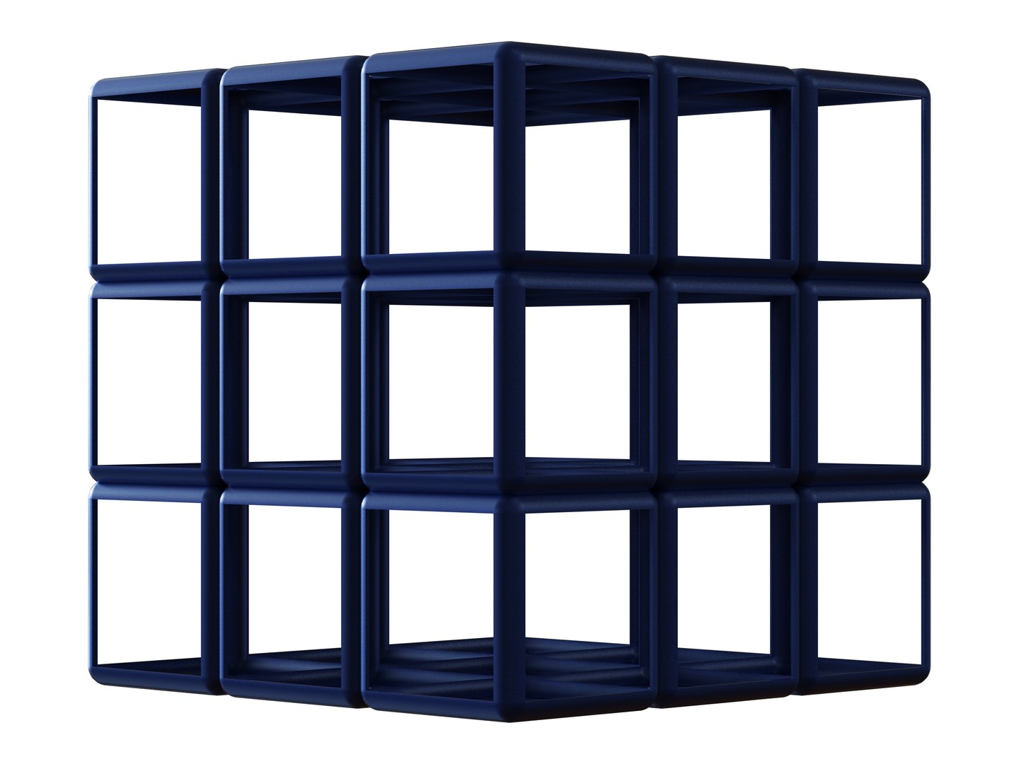 3D Wireframe Shape Rubik Cube Model - TurboSquid 2162734