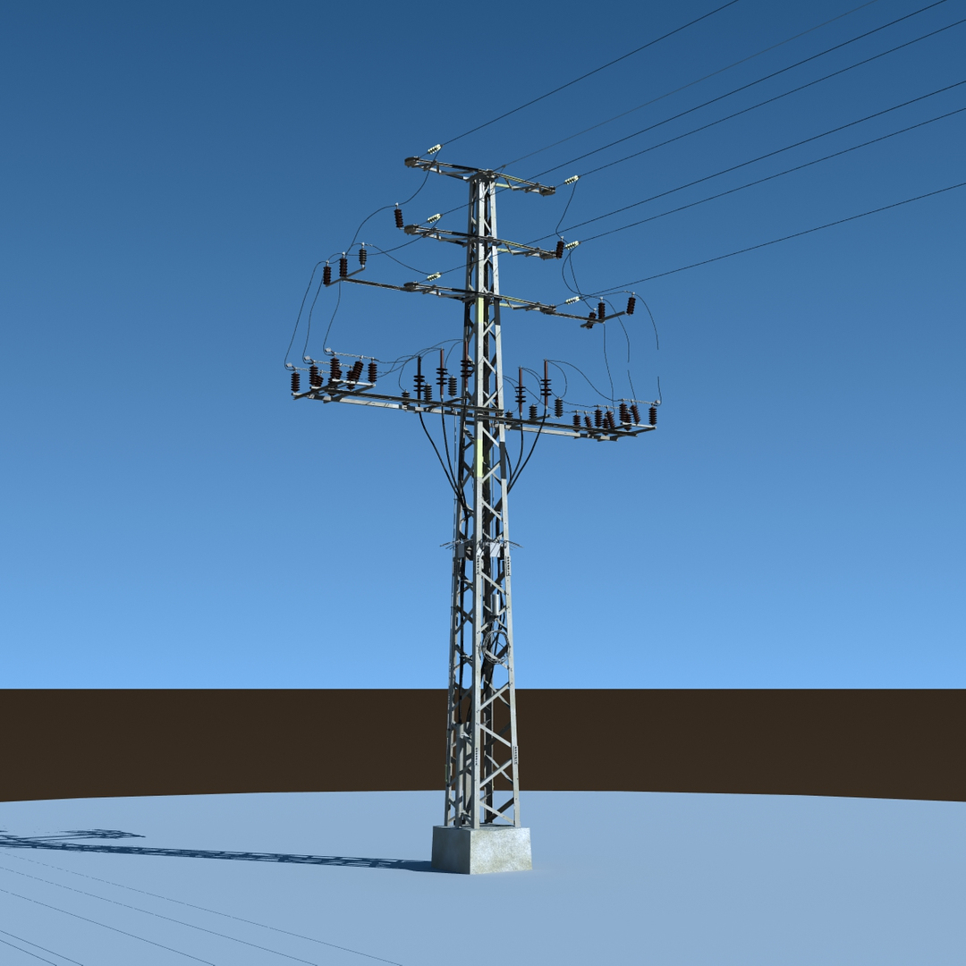 power transmission tower 3d model