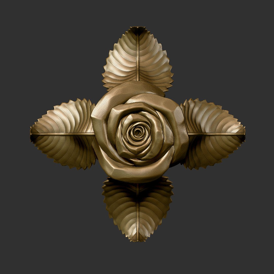 Rose Sculpture 3d Obj