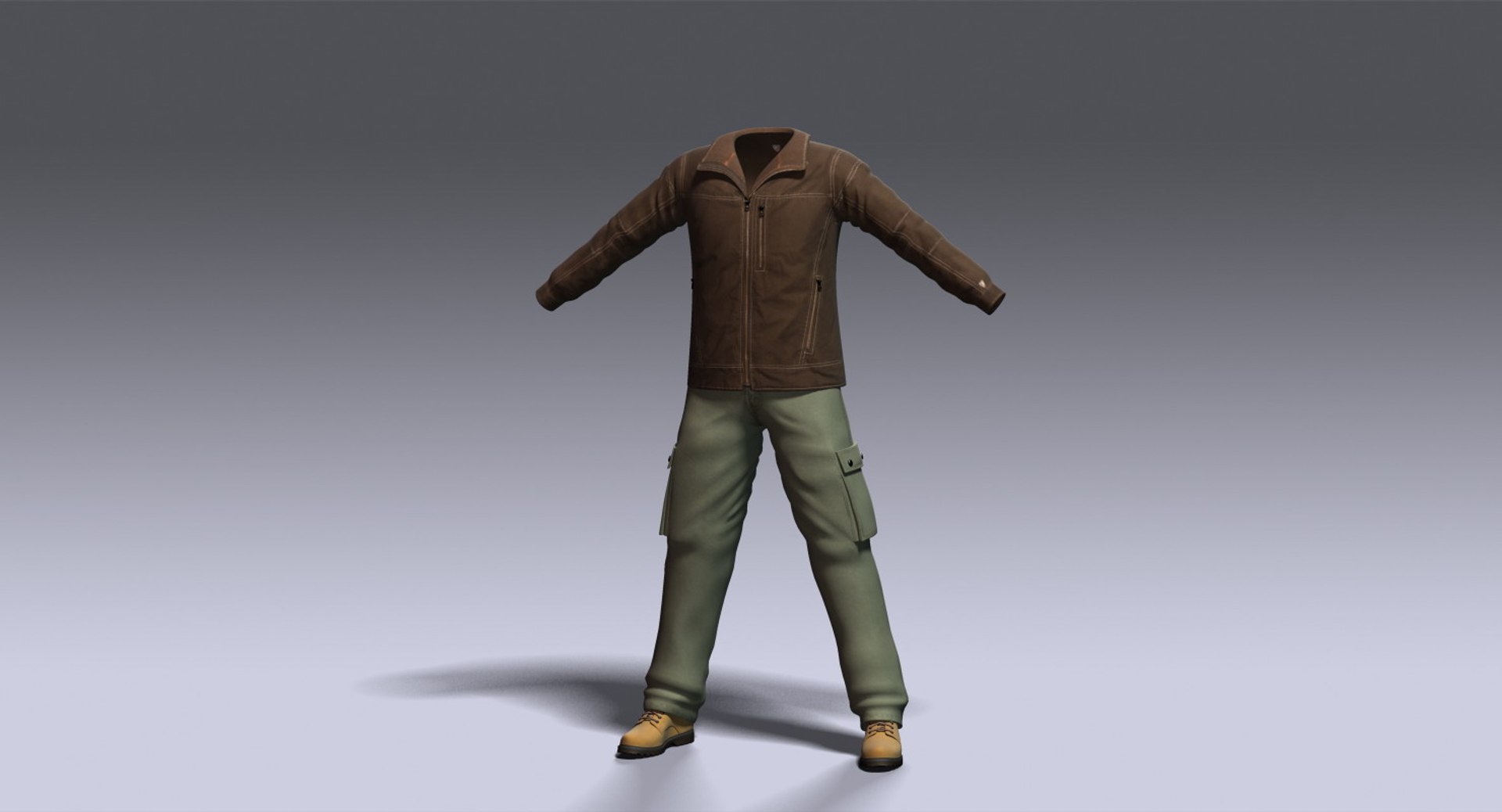 mens clothing 1 3d model