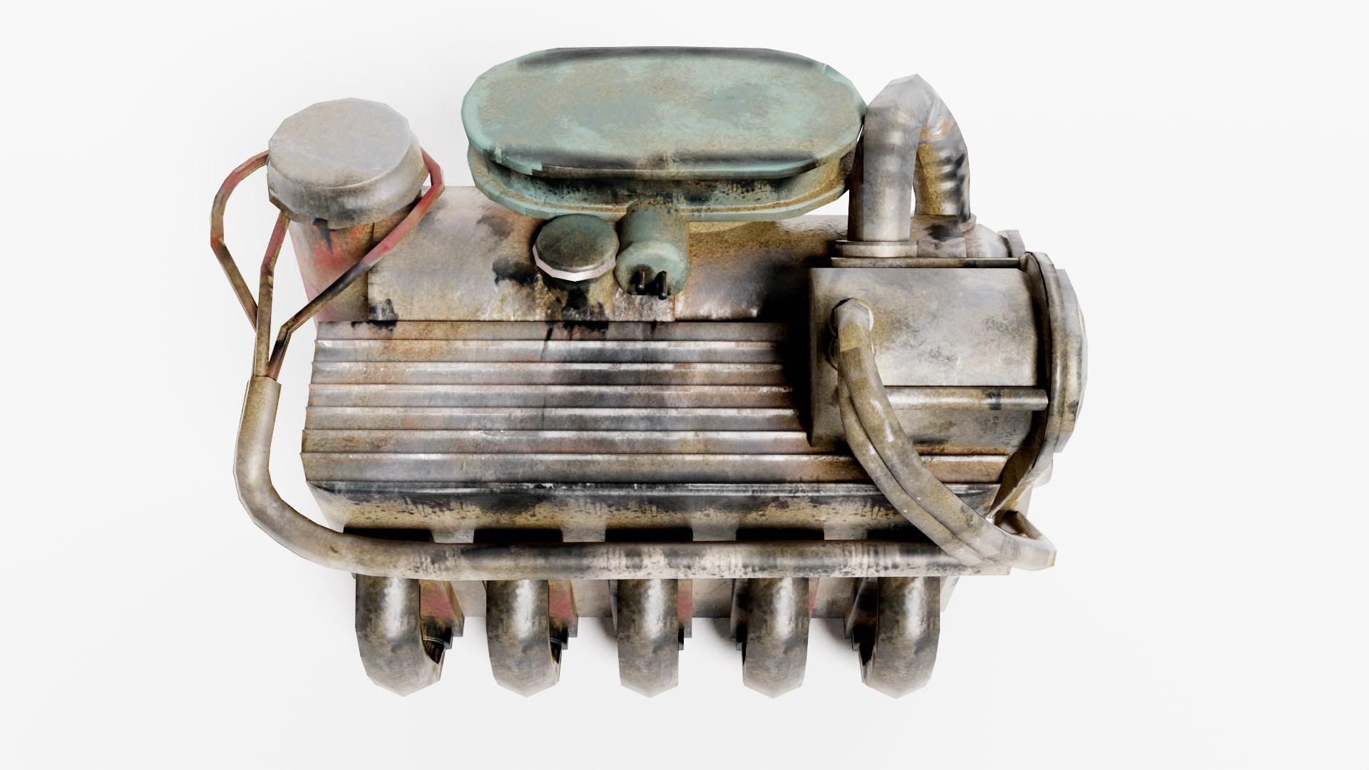 3D Collection Of Rusty Damaged Car Engines Da1 Model - TurboSquid 1964441