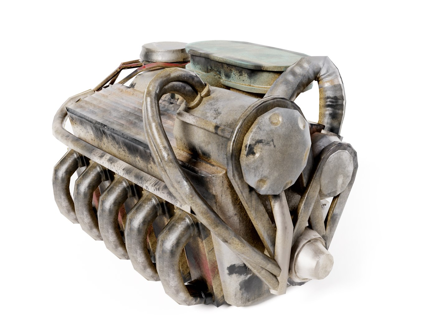 3D Collection Of Rusty Damaged Car Engines Da1 Model - TurboSquid 1964441