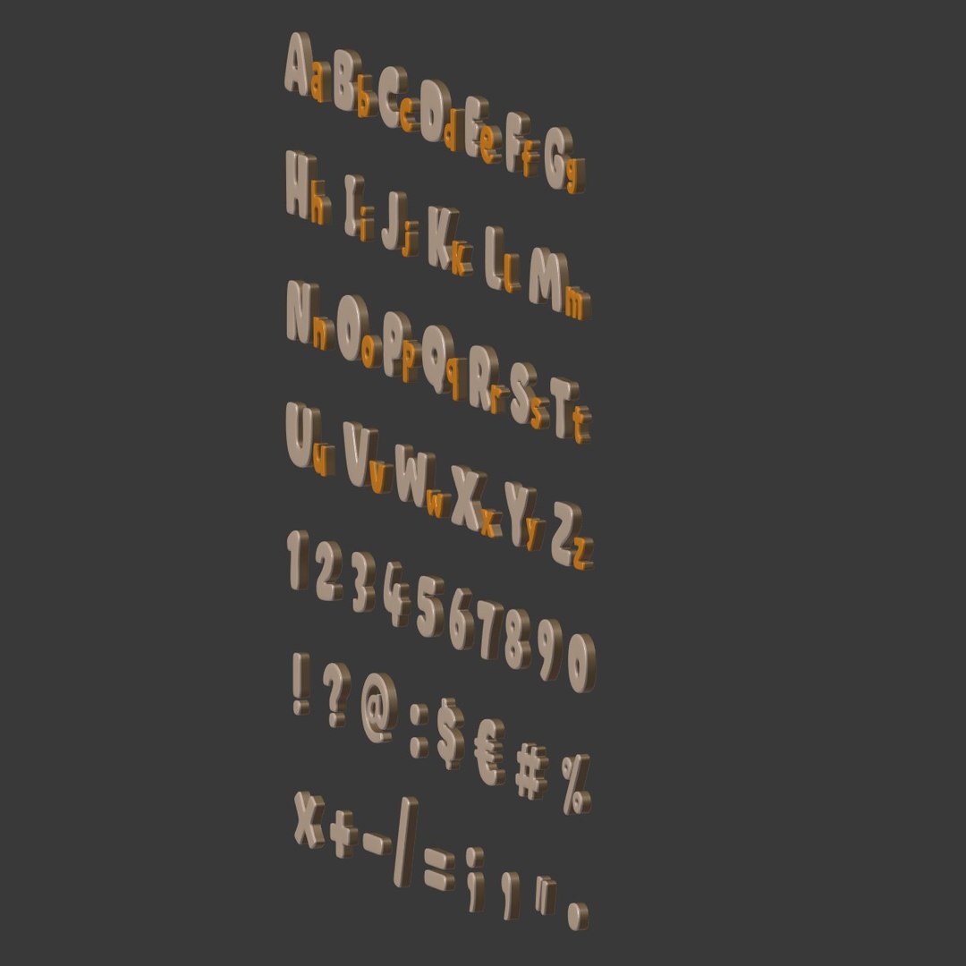 Cartoon Alphabet 3D Model - TurboSquid 1472717