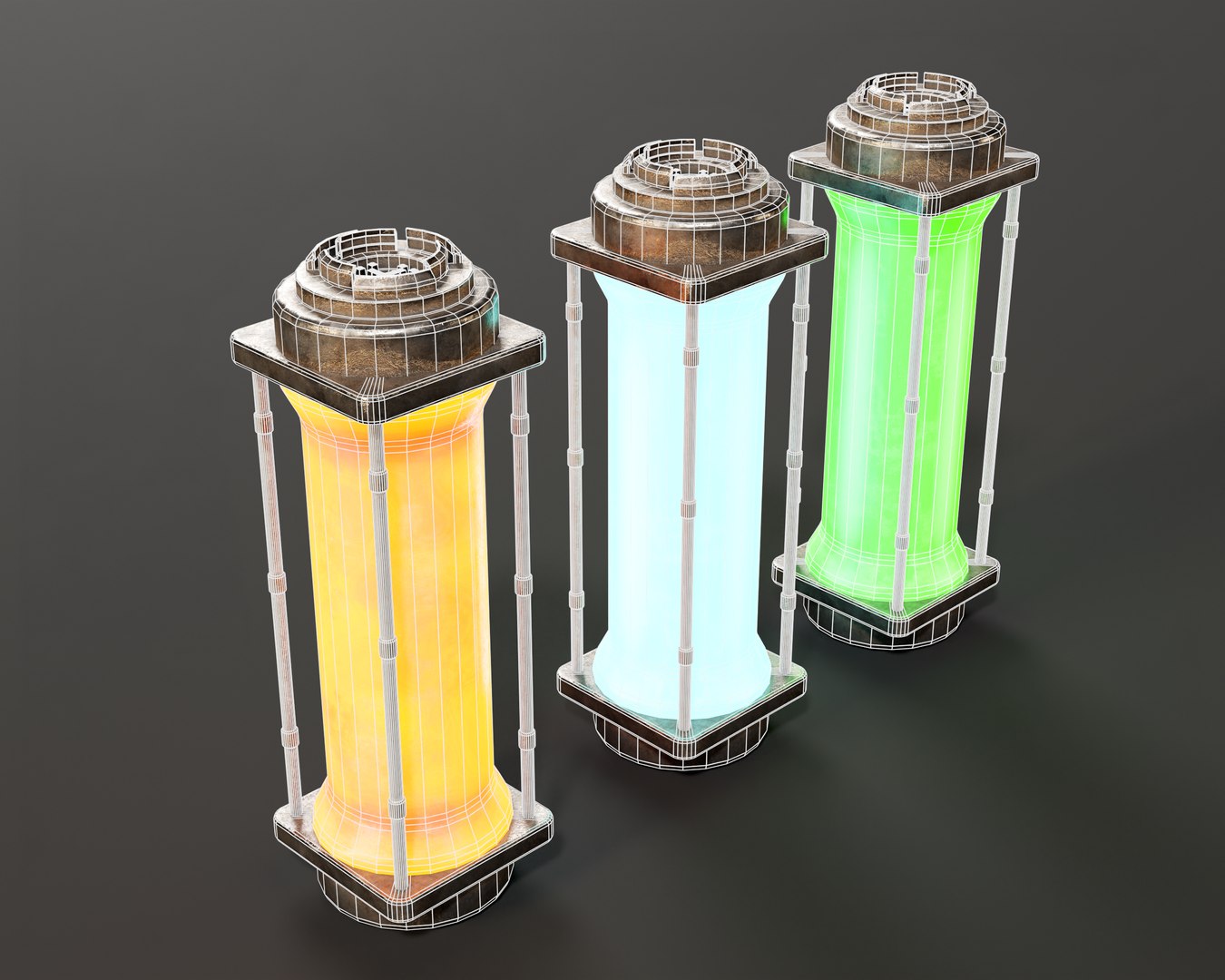 Sci-Fi Power Cells 3D Model - TurboSquid 2357567